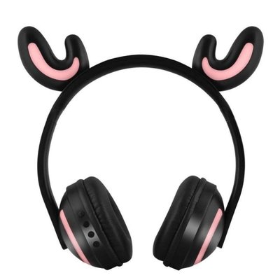 Factory OEM Wireless LED lights cute animal deer ear headphones special gift BT headset supplier