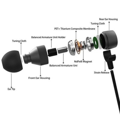 Braided wire Hi Res audio headset earphone in ear mobile earphone handsfree headphones supplier