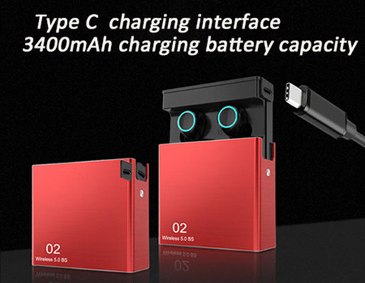 Metalic Power bank TWS Bluetooth headset for iPhone 9, Bluetooth earphone with power bank, noise cancelling supplier
