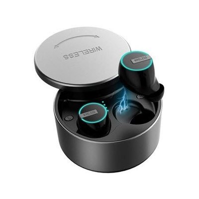 round shape V5.0 TWS headphones Quality Wireless Blue tooth Dual Earphones In-Ear Strereo Headset with Charing box supplier