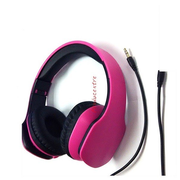 Universal square ear cover Sport MP3 private model beautiful headphone headset with comfortable ear pads in pink supplier