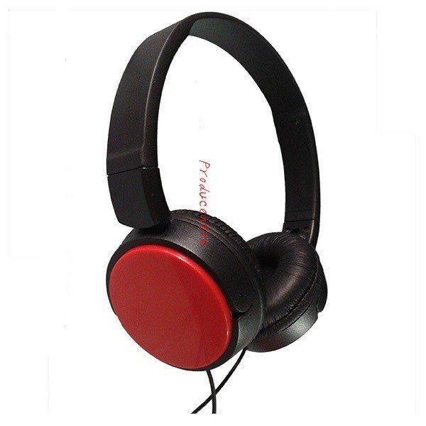 very cool design custom music headphone with red ear cover with line control box noise reduction for audio for adults supplier