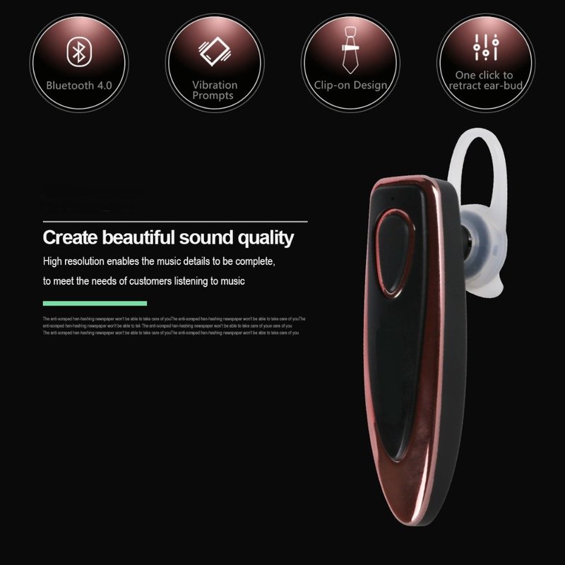 Producentre PDCHF66 Wireless Business Headphone Mini BT Headset Stereo Handsfree Earphone Universal for Xiaomi Samsung i supplier
