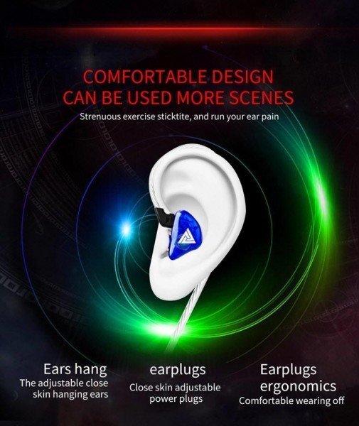 Hybrid Balance Armature with Dynamic Units QKZ CK5 Stereo Running Sport Noise Cancelling Earphone supplier