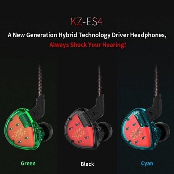 Earbuds KZ ES4 Extra Bass High Fidelity Earbuds with Microphone Balanced Armature supplier