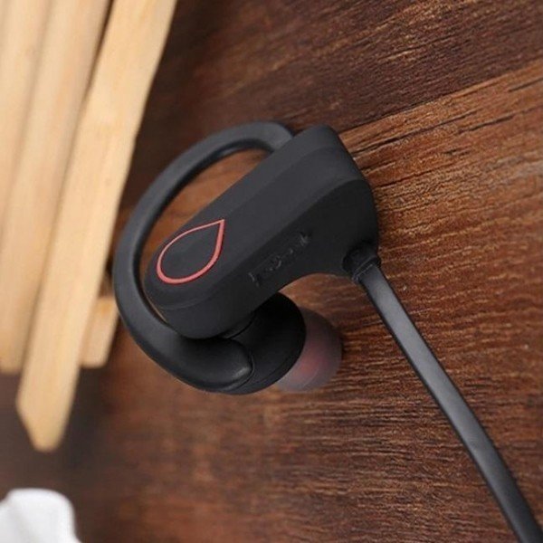 Wireless sport ear hook earbuds headphones noise cancelling hd in ear earphone supplier