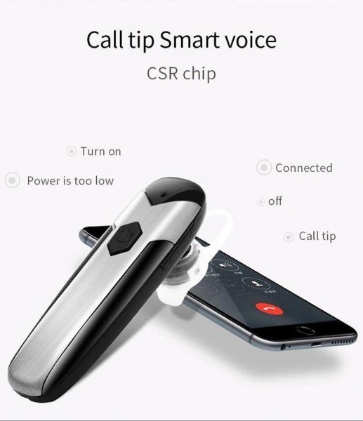 Call tip smart voice sweatproof D8 True Wireless single Earbuds Earphone For Business supplier