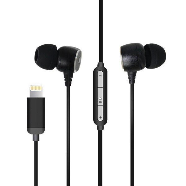 2019 headphone metal mfi lightning earphone stereo wired headset with microphone for iphone supplier