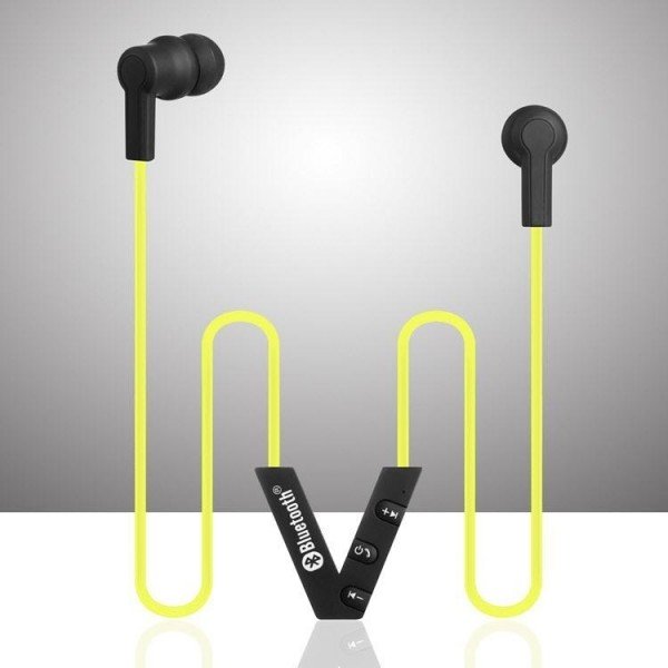 V shape control box sport wireless earphone with flat TPE cable and HiFi sound effect supplier