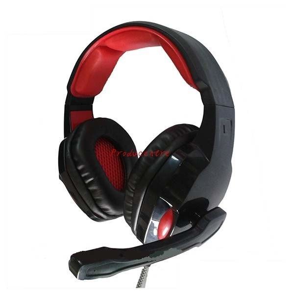 customized gaming headphone with sound reduction for ps4 computer game with DC jack and USB commector supplier
