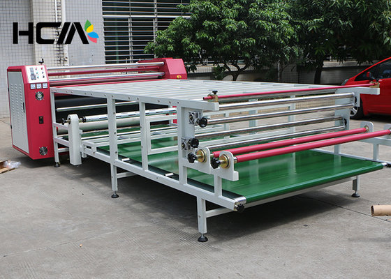 Oil Rotary Drum Sublimation Heat Transfer Press Machine With Blanket