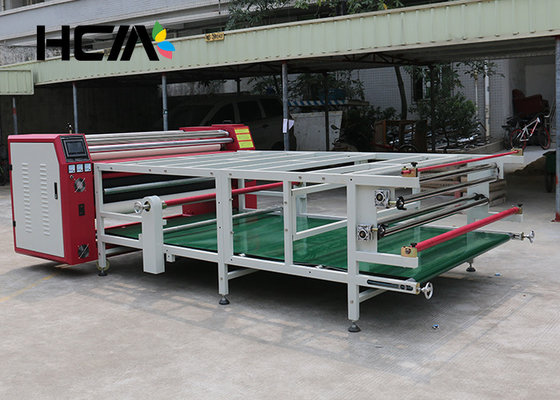 Touch Screen Panel Roll To Roll Heat Press Machine Digital With Double Deck Oil Drum