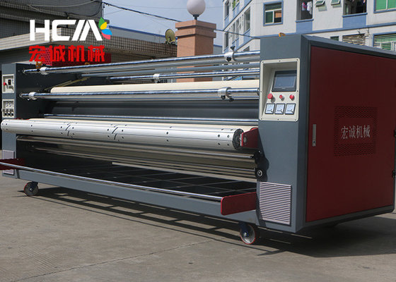 38kw Roll to roll Heat Press Machine , Oil Heating Textile Sublimation Printing Machine