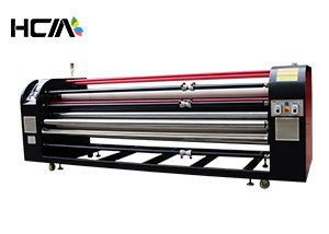 Textile Controler Oil Heat Transfer Machine Roller / Roll To Roll Sublimation Machine