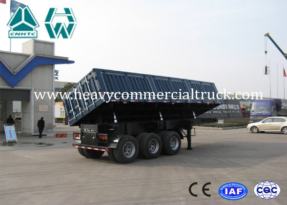 Sinotruck Huawin Carbon Steel SIDE Dump Trailer Truck  34 Cbm 3 Axle 35 Ton