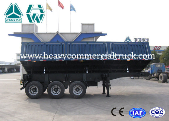 Sinotruck Huawin Carbon Steel SIDE Dump Trailer Truck  34 Cbm 3 Axle 35 Ton