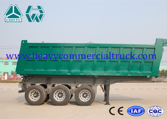 Reliable Structure Hydraulic Square Tipping Trailer , Heavy Truck Trailer