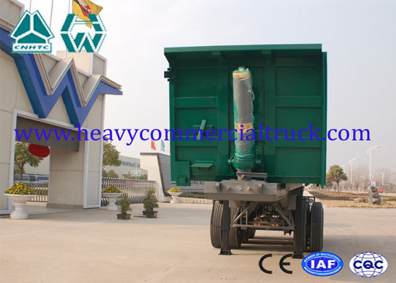 Reliable Structure Hydraulic Square Tipping Trailer , Heavy Truck Trailer