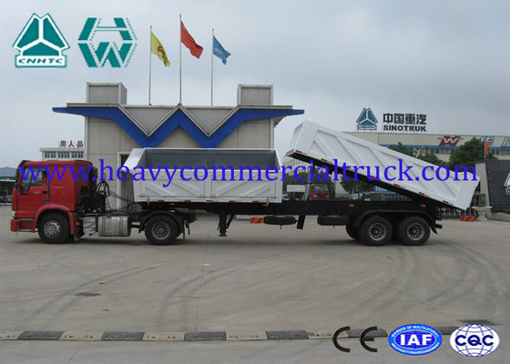High strength steel 2 axles side tipper trailer with mechanical suspension