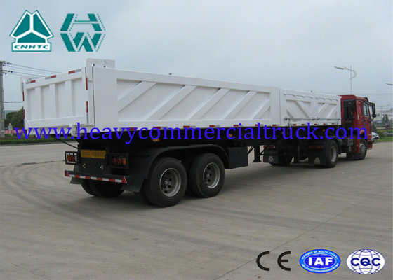 High strength steel 2 axles side tipper trailer with mechanical suspension