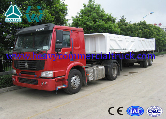 High strength steel 2 axles side tipper trailer with mechanical suspension