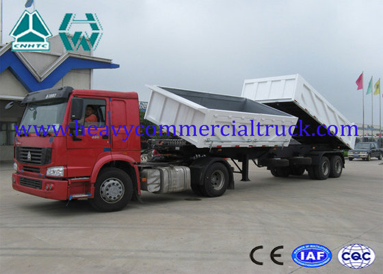 High strength steel 2 axles side tipper trailer with mechanical suspension