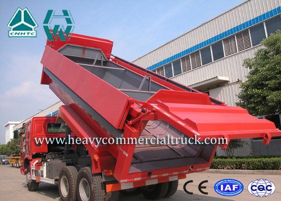 Red Right Hand Drive Garbage Collection Vehicles Zz3257M4347C1 Chassis