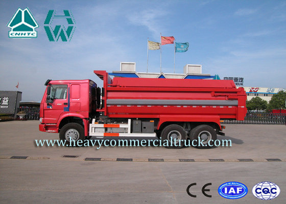 Red Right Hand Drive Garbage Collection Vehicles Zz3257M4347C1 Chassis