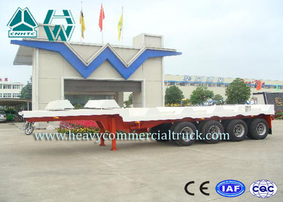 Carbon Steel Low Bed Semi Trailer For Transportation 4 Axles 12 Ton