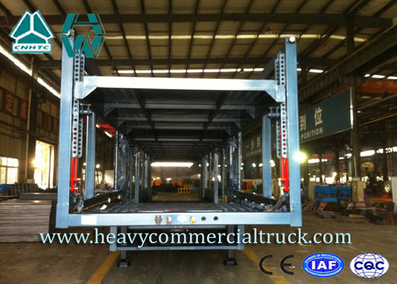 Double Layer Car Transport Trailers Carbon Steel 2 Axles Car Carrying Trailers