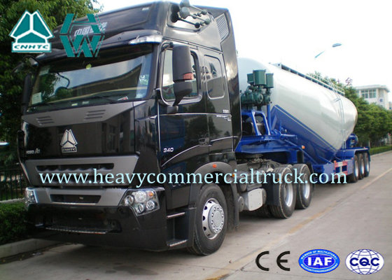 High Efficiency Tri-axle V Shape Cement Bulker Trailer With Mechanical Suspension