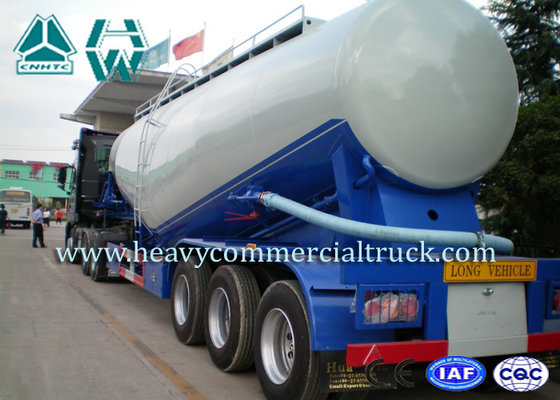 High Efficiency Tri-axle V Shape Cement Bulker Trailer With Mechanical Suspension