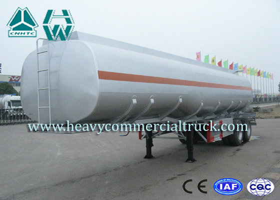 Carbon Steel Oil Tanker Trailer 2 Axle For Transportation Sinotruk Howo