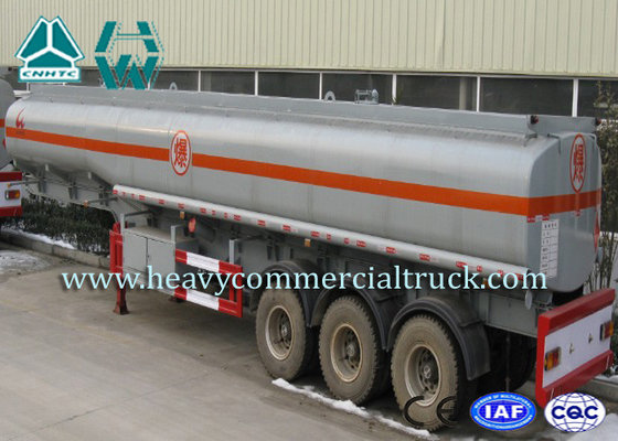 Triple Axle Chemical Aluminum Tanker Trailer With Emergency Valve 42M3