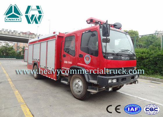 Isuzu 6 Tons Single Row Fire Fighter Car Customized Design 4X2 5000L