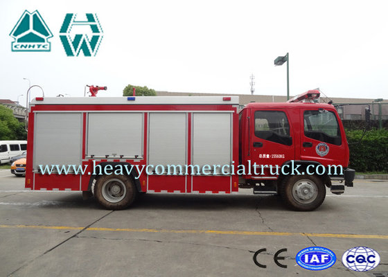 Isuzu 6 Tons Single Row Fire Fighter Car Customized Design 4X2 5000L