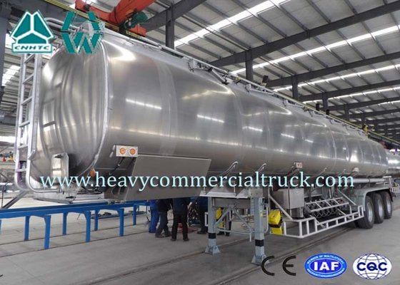 Safety Tri Axle Aluminum Alloy Fuel Tank Semi Trailer 30m3 - 45m3