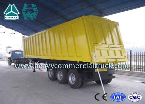 High Efficiency Tipper Semi Trailer 25CBM - 45CBM for Mining / Construction