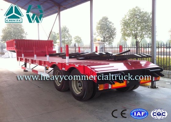 High Efficiency Low Bed Semi Trailer For Road Transport / Heavy Duty Machine