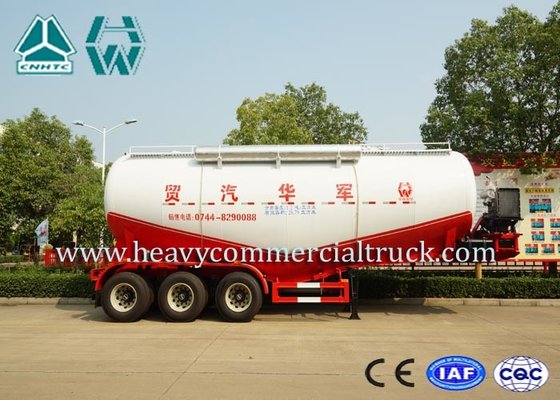 Anti Explosion Bulk Cement Tank Semi Trailer For Powder Material Transport