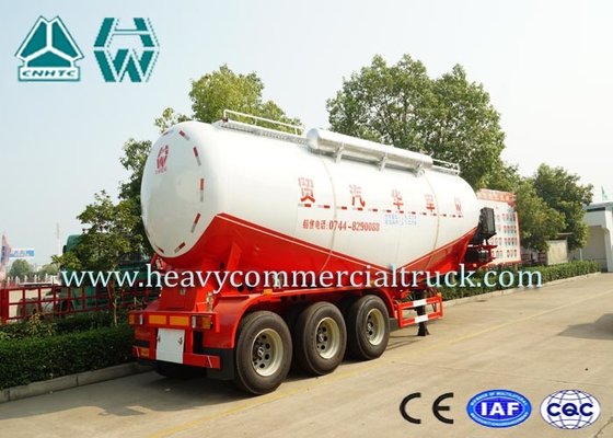 Anti Explosion Bulk Cement Tank Semi Trailer For Powder Material Transport