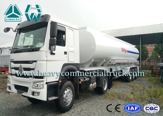Multi Functional 35 Cbm Stainless Steel Fuel Tank Semi Trailer 3 axles