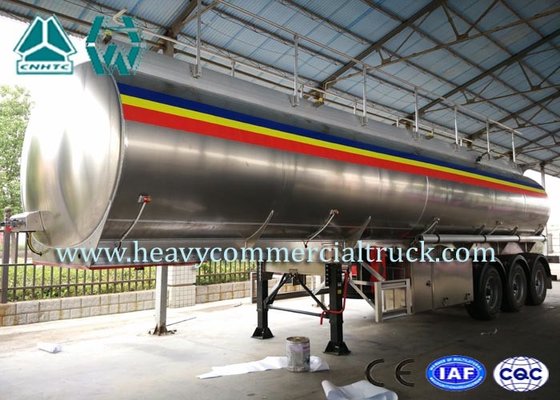 Light Weight Gasoline Fuel Tank semi trailer For Oil Transportation