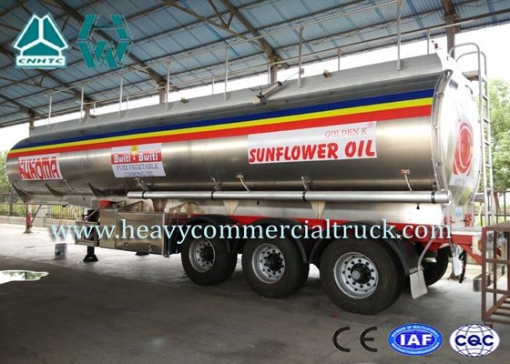 Light Weight Gasoline Fuel Tank semi trailer For Oil Transportation