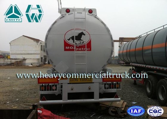 Air Suspension 39 Cbm Fuel Tanker Semi Trailer For Petroleum / Gasoline