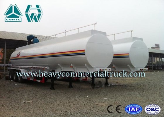 Air Suspension 39 Cbm Fuel Tanker Semi Trailer For Petroleum / Gasoline