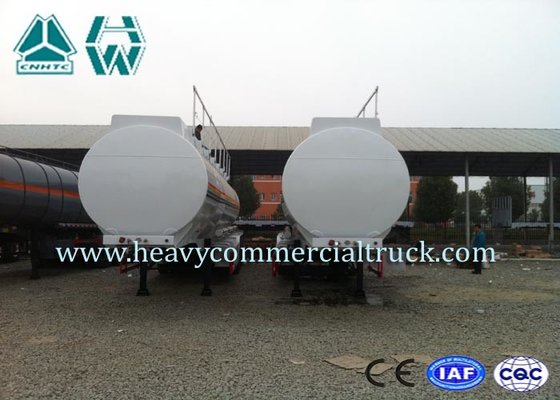 Air Suspension 39 Cbm Fuel Tanker Semi Trailer For Petroleum / Gasoline