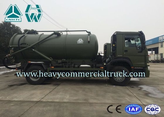 Sanitary Vacuum Sewage Suction Trucks Electric Control 16 CBM 266 HP 12 Ton