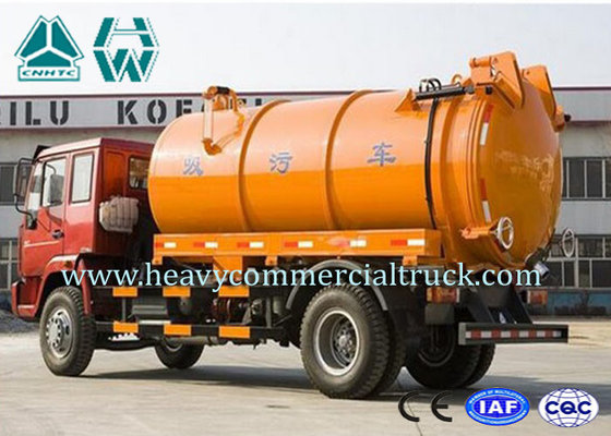 15 CBM High Pressure Sewage Suction Trucks , 336 HP RHD Septic Tank Truck