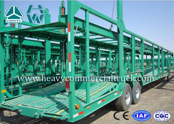 Double Axles Single Car Carrier Semi Trailer High Tensile Steel Q345B